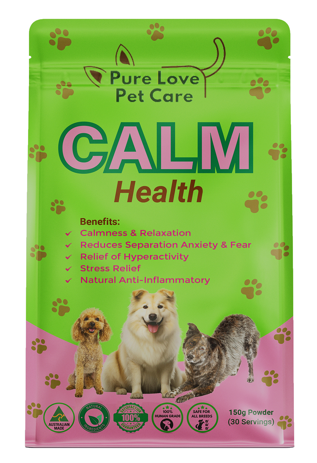 CALM: Natural Pet Anxiety & Stress Relief Supplement | Pure Love Pet Care